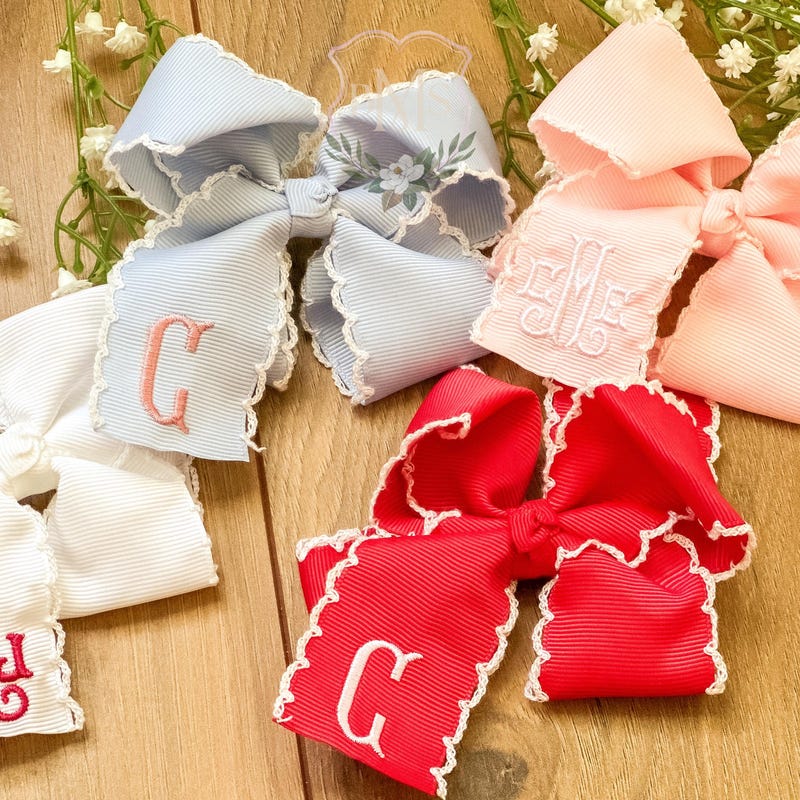 Embroidered Bow - Etsy