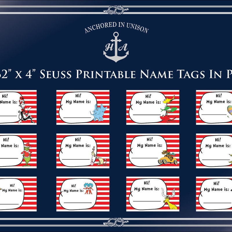 Dr Seuss Tags - Etsy