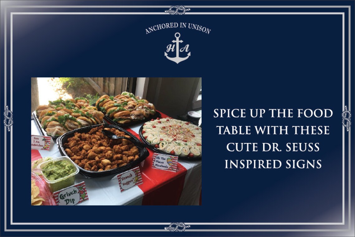 Instant Digital Download - Food Table Signs, Baby Shower, Birthday ...