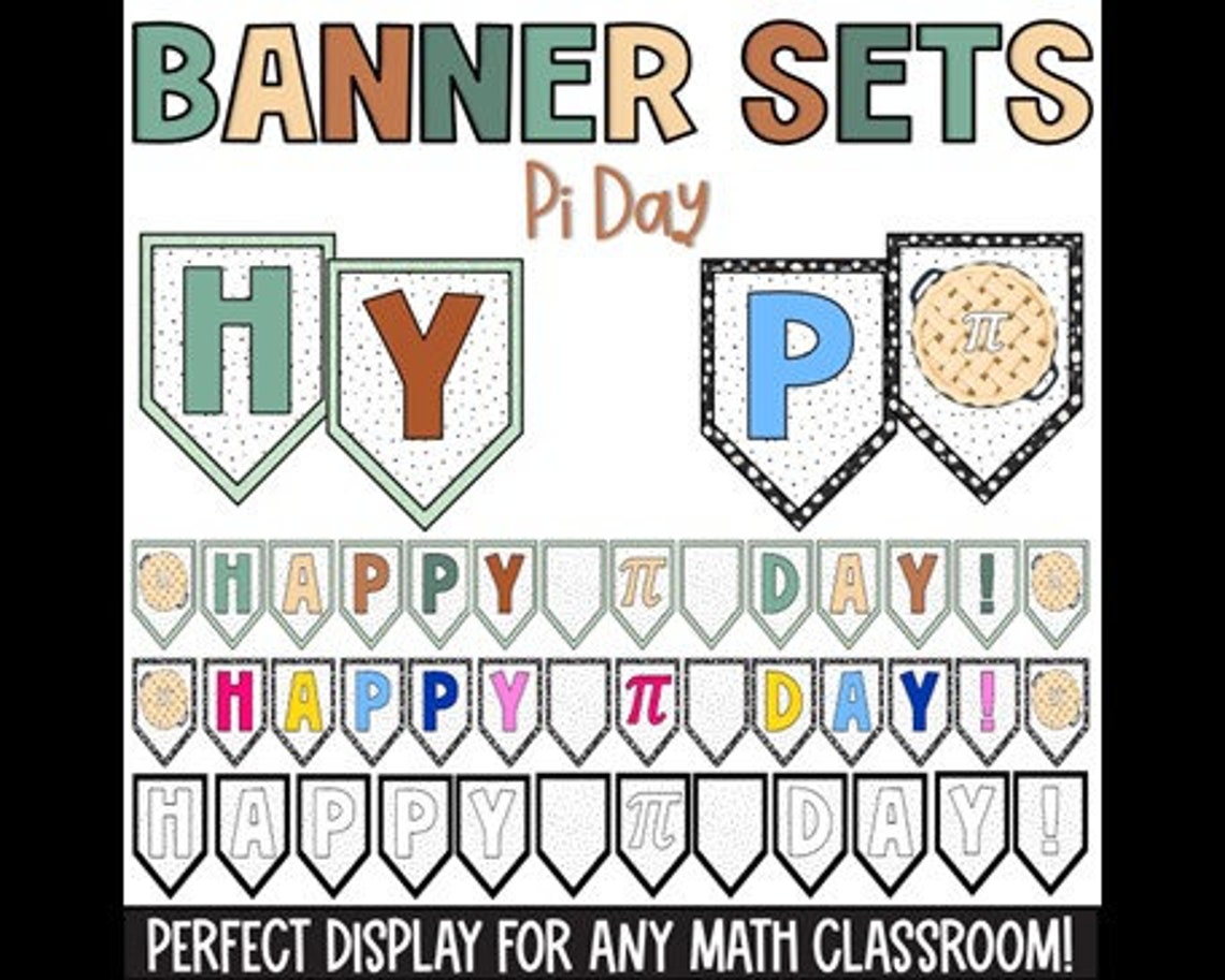 Pi Day Banners, Math Classroom Decor, Pi Day Decor, Teacher Decor - Etsy