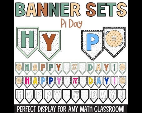 Pi Day Banners, Math Classroom Decor, Pi Day Decor, Teacher Decor - Etsy