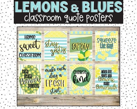 Lemons Growth Mindset Classroom Posters, Classroom Decorations ...