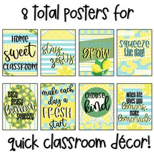 Lemons Growth Mindset Classroom Posters, Classroom Decorations ...