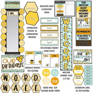 Busy Bees Classroom Decorations Bundle, Classroom Theme, Bulletin Board ...