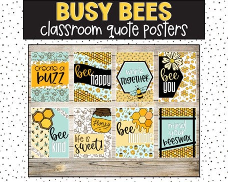 Busy Bees Growth Mindset Classroom Posters Classroom - Etsy