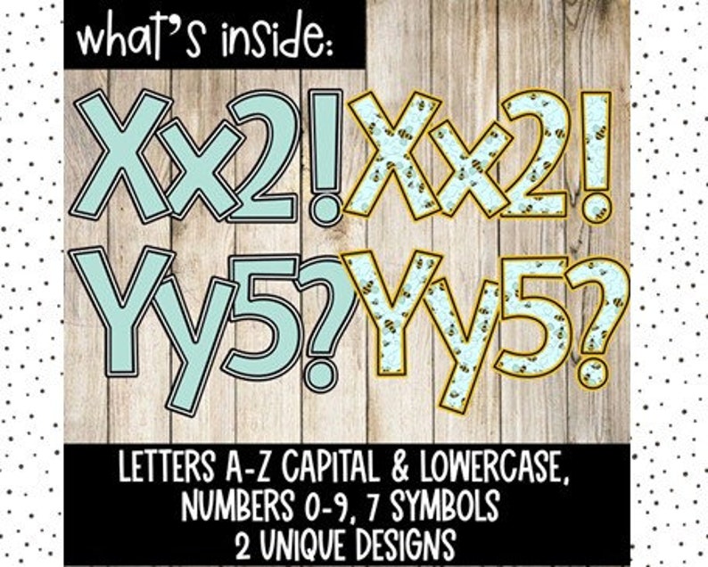 Busy Bees Classroom Decor, A-Z Bulletin Board Letters, Punctuation, and ...