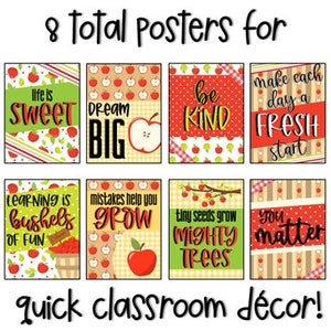 Apples Growth Mindset Classroom Posters, Classroom Decorations ...