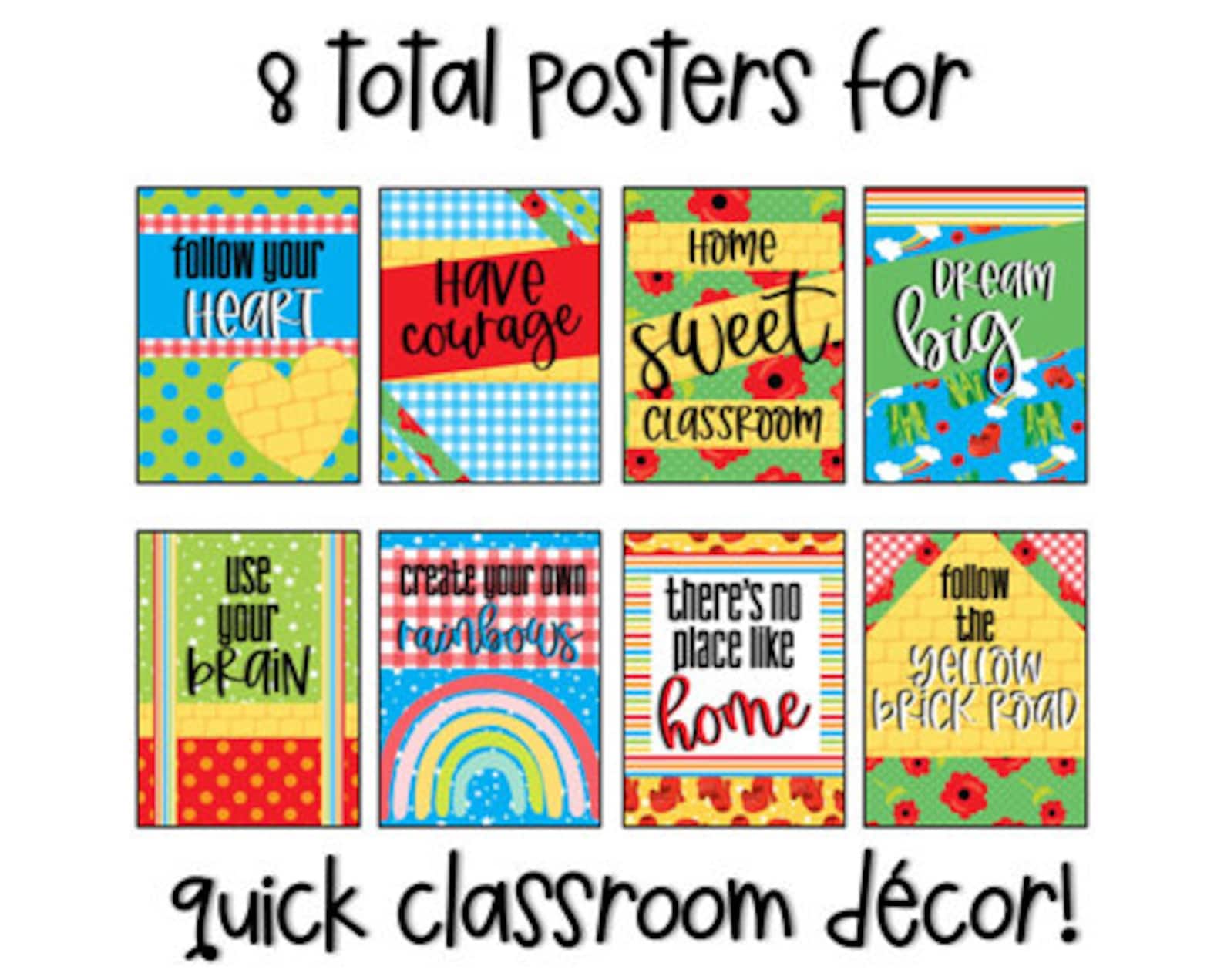 Wizard of Oz Growth Mindset Classroom Posters, Classroom Decorations ...