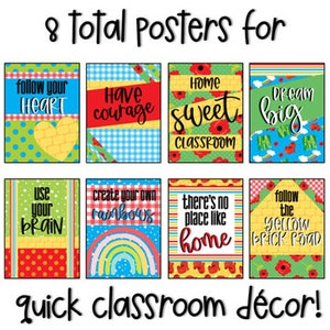 Wizard of Oz Growth Mindset Classroom Posters, Classroom Decorations ...