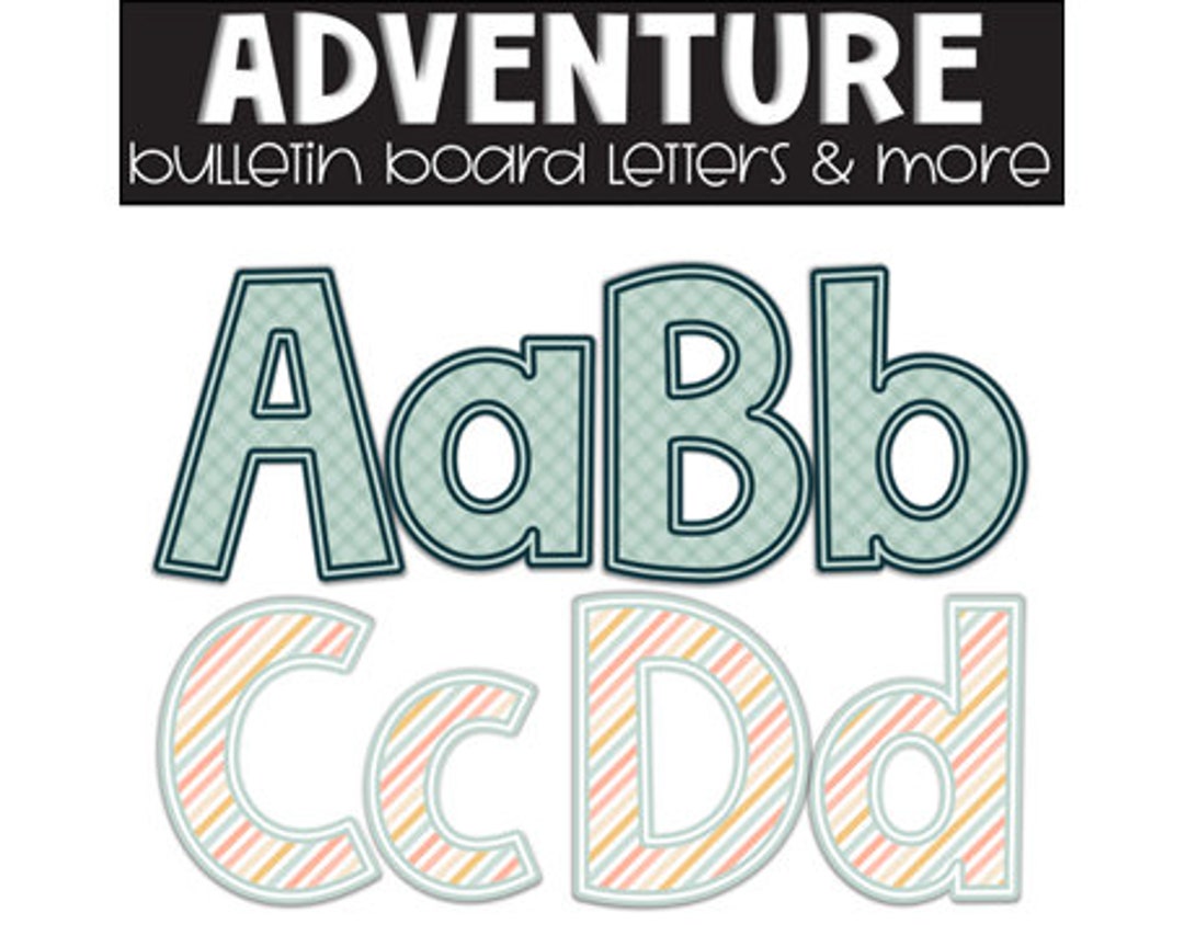 Adventure Classroom Decor, A-Z Bulletin Board Letters, Punctuation, and ...