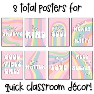 Retro Growth Mindset Classroom Posters, Classroom Decorations, Bulletin ...