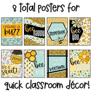 Busy Bees Growth Mindset Classroom Posters, Classroom Decorations ...
