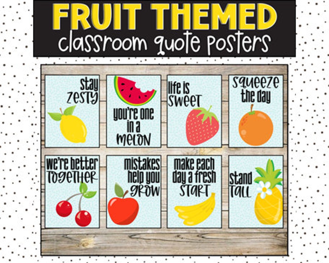 Fruit Growth Mindset Classroom Posters, Classroom Decorations, Bulletin ...