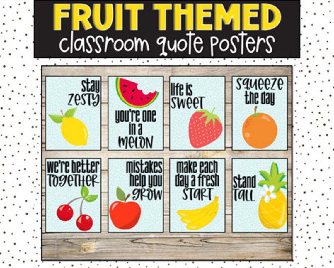 Fruit Growth Mindset Classroom Posters, Classroom Decorations, Bulletin ...