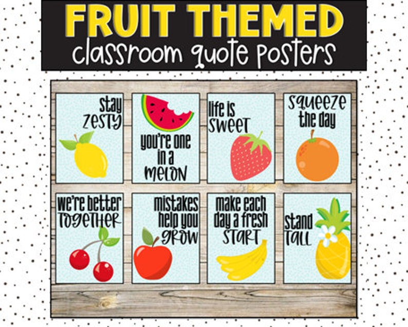 Fruit Growth Mindset Classroom Posters, Classroom Decorations, Bulletin ...
