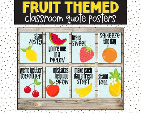 Fruit Growth Mindset Classroom Posters, Classroom Decorations, Bulletin ...