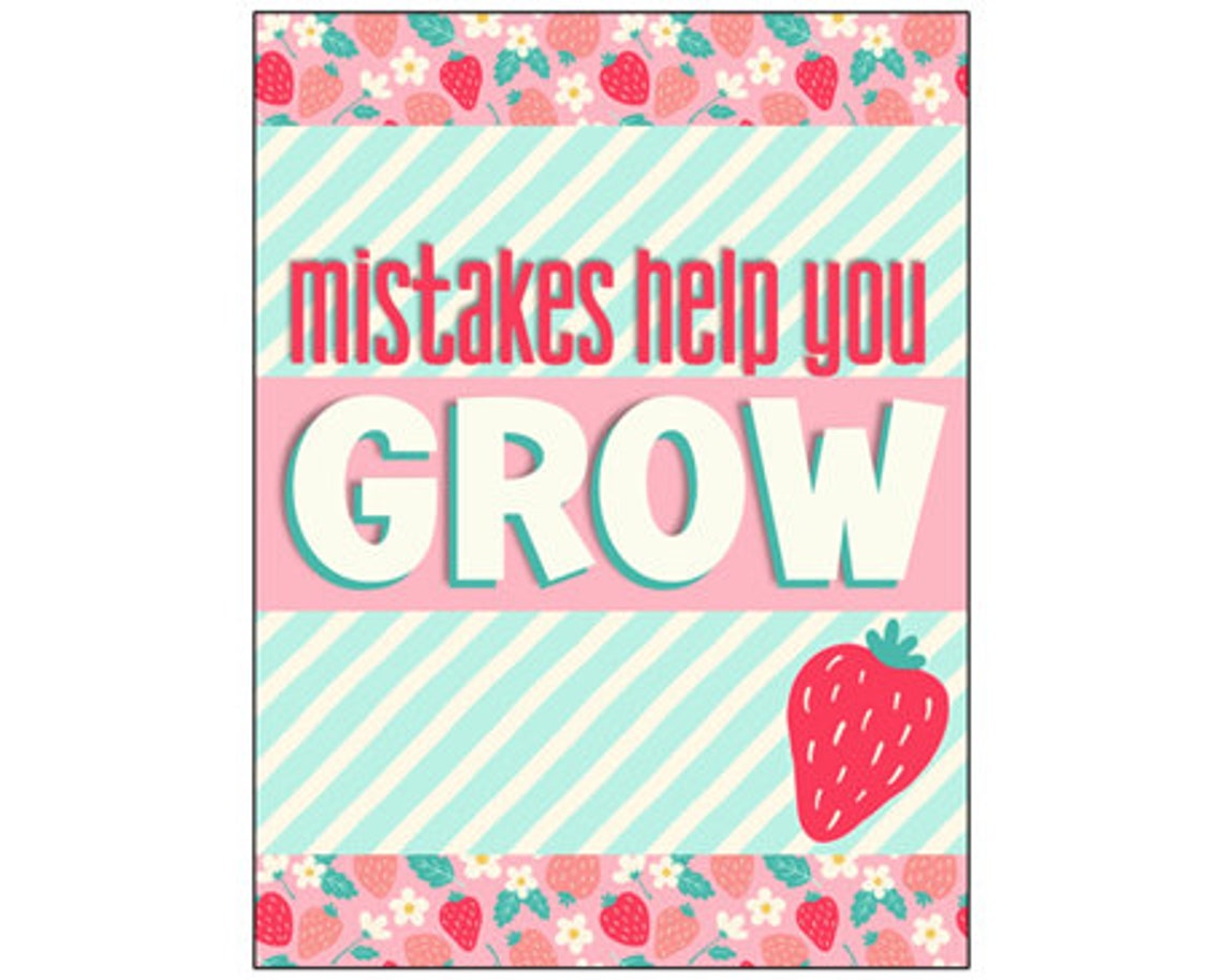 Strawberries Growth Mindset Classroom Posters, Classroom Decorations ...