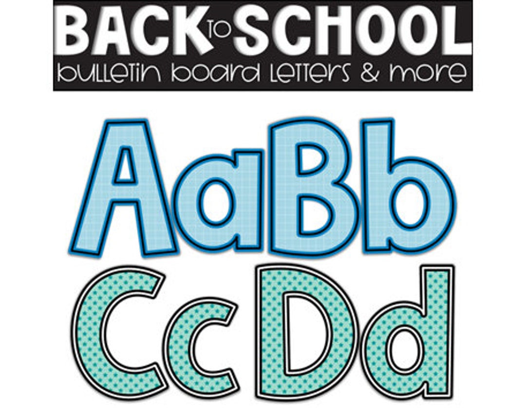 Back to School Classroom Decor, A-Z Bulletin Board Letters, Punctuation ...