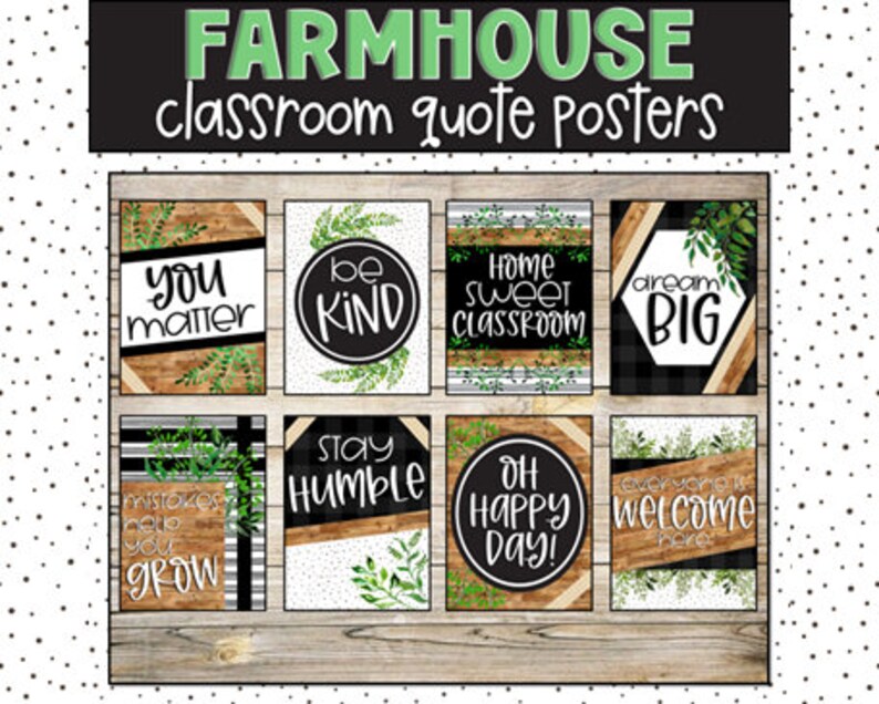 Farmhouse Growth Mindset Classroom Posters Classroom - Etsy