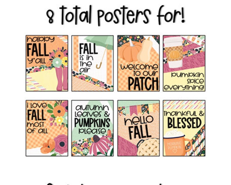 Fall Growth Mindset Classroom Posters, Classroom Decorations, Bulletin ...