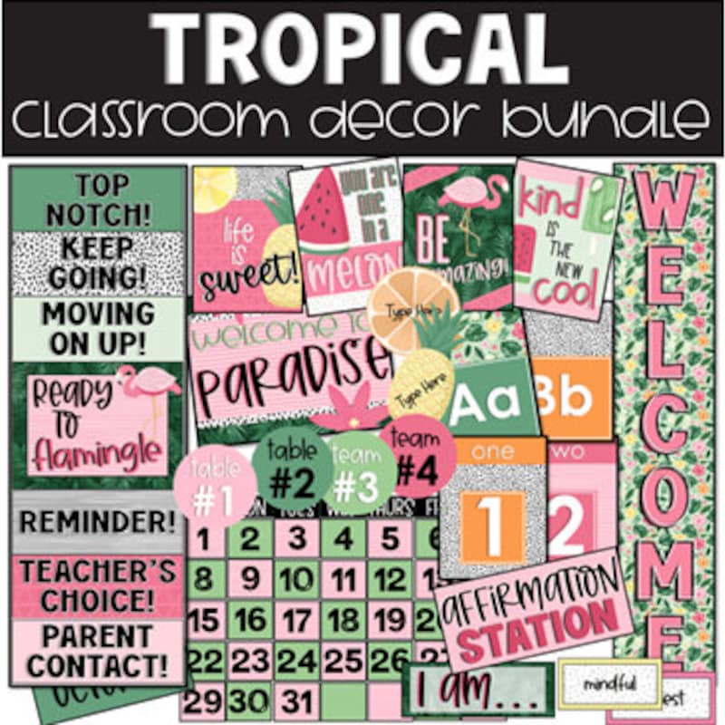 Flamingo Classroom - Etsy