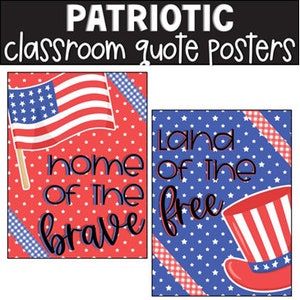 Patriotic Growth Mindset Classroom Posters, Classroom Decorations ...