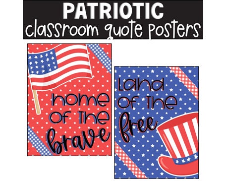 Patriotic Growth Mindset Classroom Posters, Classroom Decorations ...