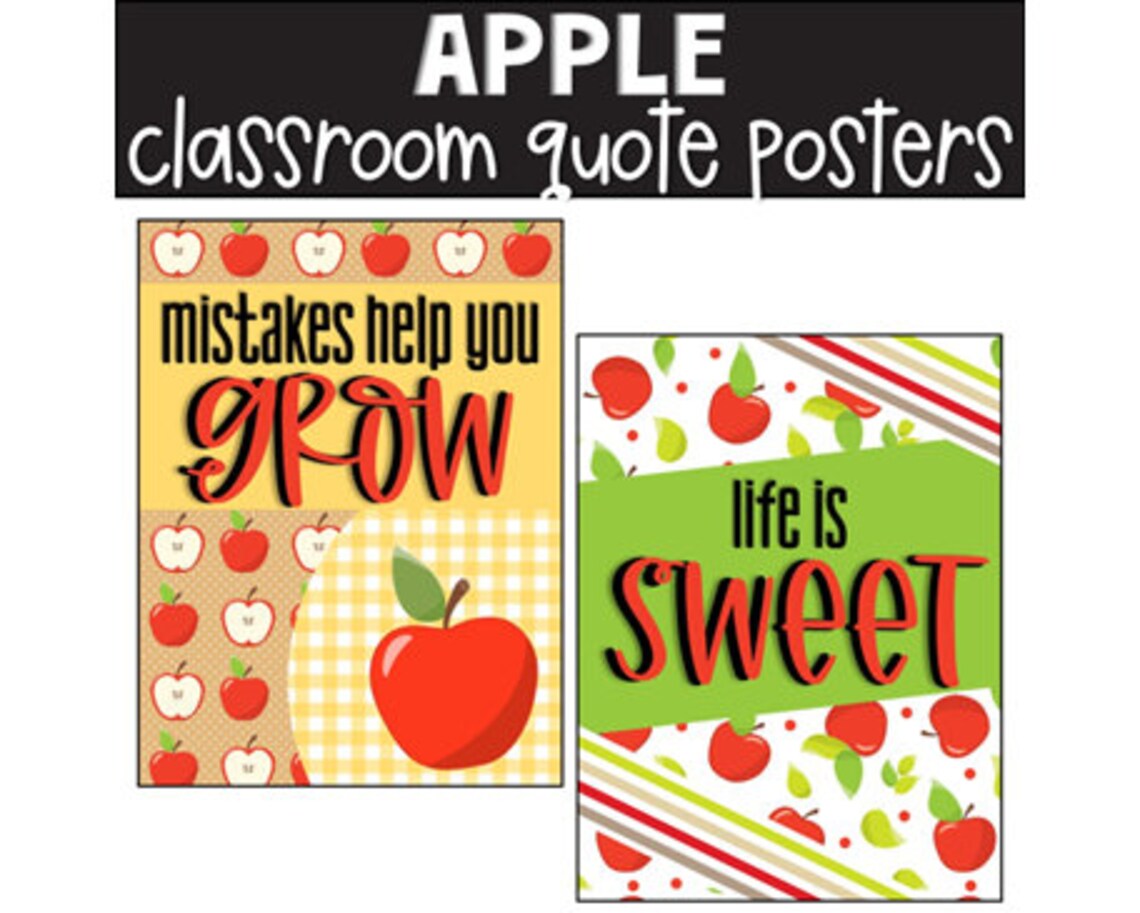 Apples Growth Mindset Classroom Posters, Classroom Decorations ...