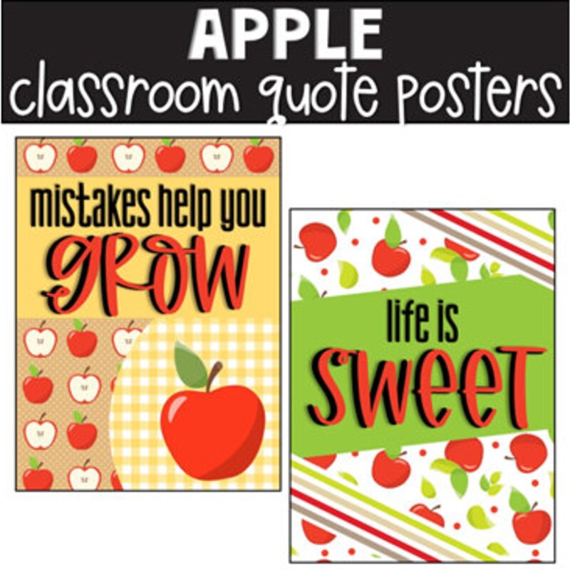 Apple Poster - Etsy