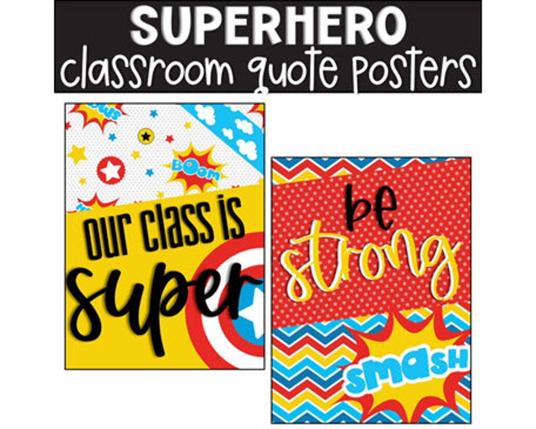 Superhero Growth Mindset Classroom Posters, Classroom Decorations ...