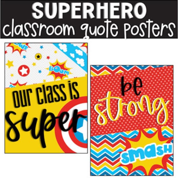 Superhero Classroom - Etsy