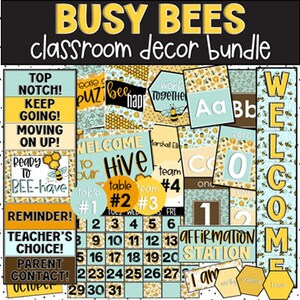 Busy Bees Classroom Decorations Bundle, Classroom Theme, Bulletin Board ...