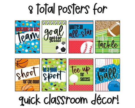 Sports Growth Mindset Classroom Posters, Classroom Decorations ...