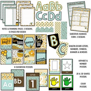 Busy Bees Classroom Decorations Bundle, Classroom Theme, Bulletin Board ...