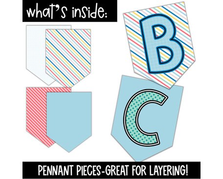 Back to School Classroom Decor, A-Z Bulletin Board Letters, Punctuation ...