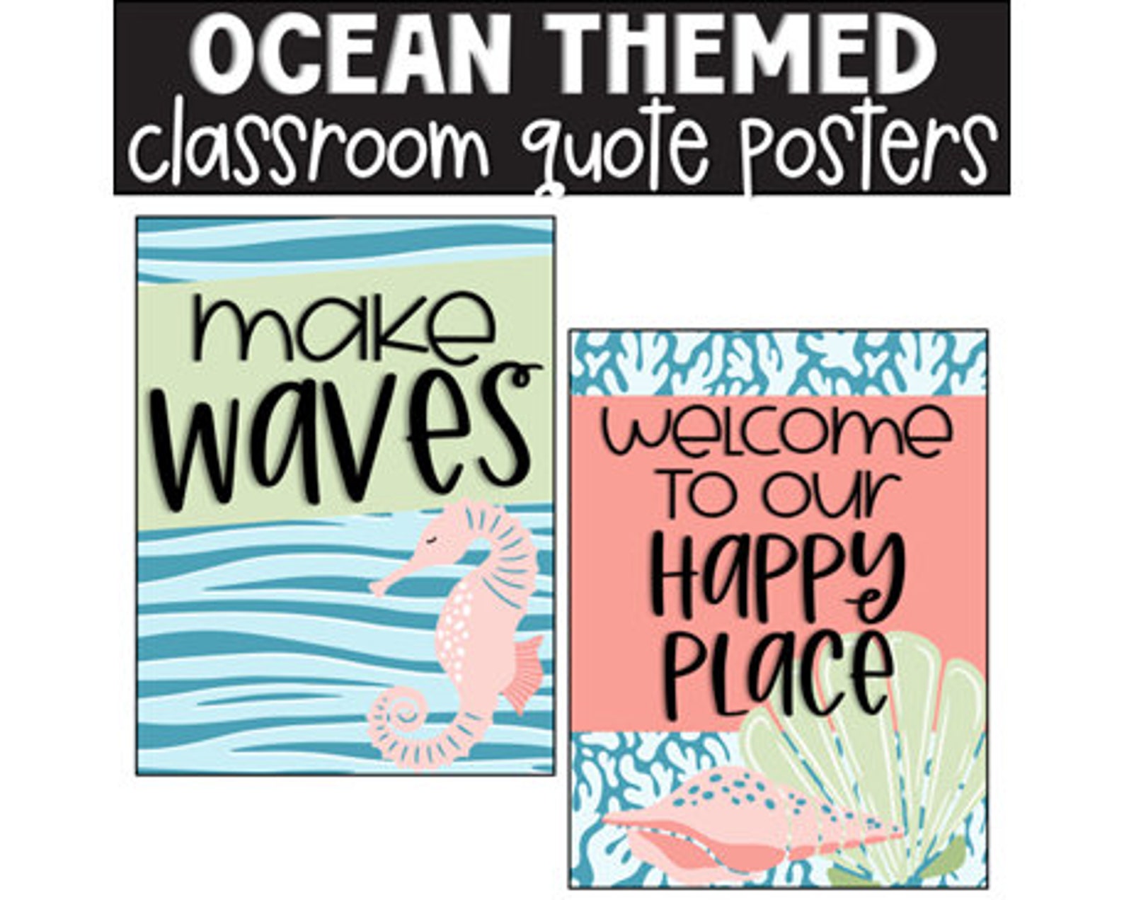 Ocean Growth Mindset Classroom Posters, Classroom Decorations, Bulletin ...