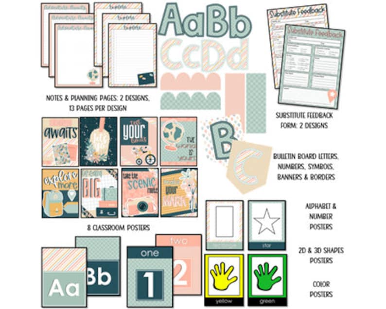Adventure Classroom Decorations Bundle, Classroom Theme, Bulletin Board ...