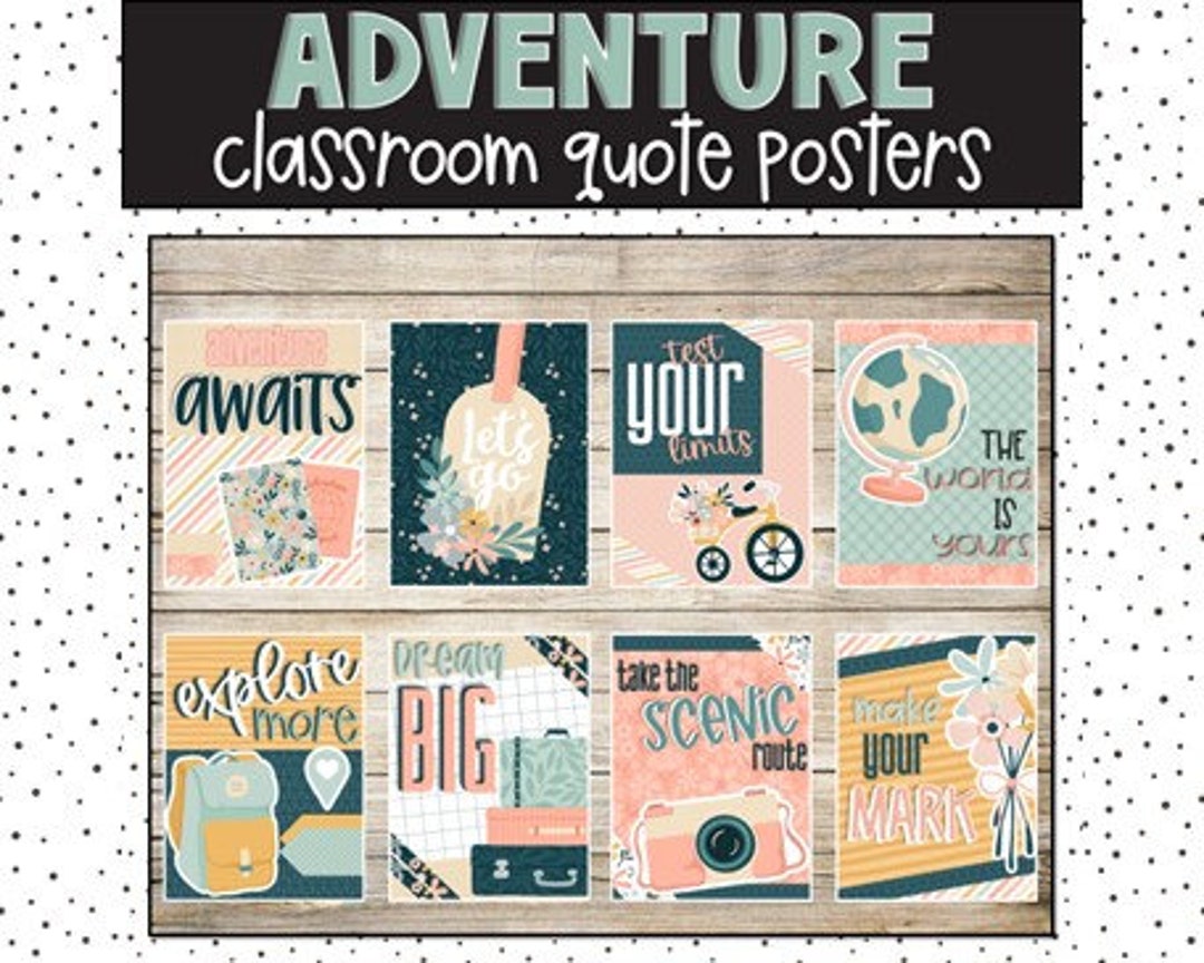 Adventure Growth Mindset Classroom Posters, Classroom Decorations ...