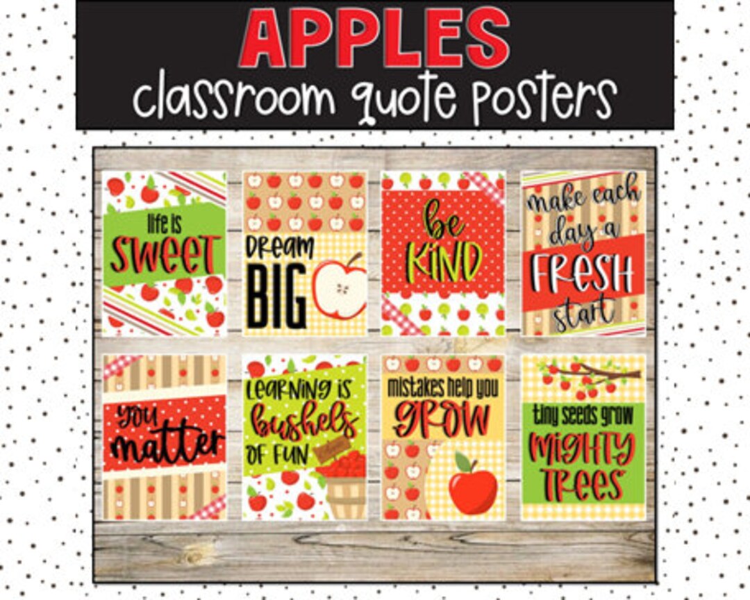 Apples Growth Mindset Classroom Posters, Classroom Decorations ...