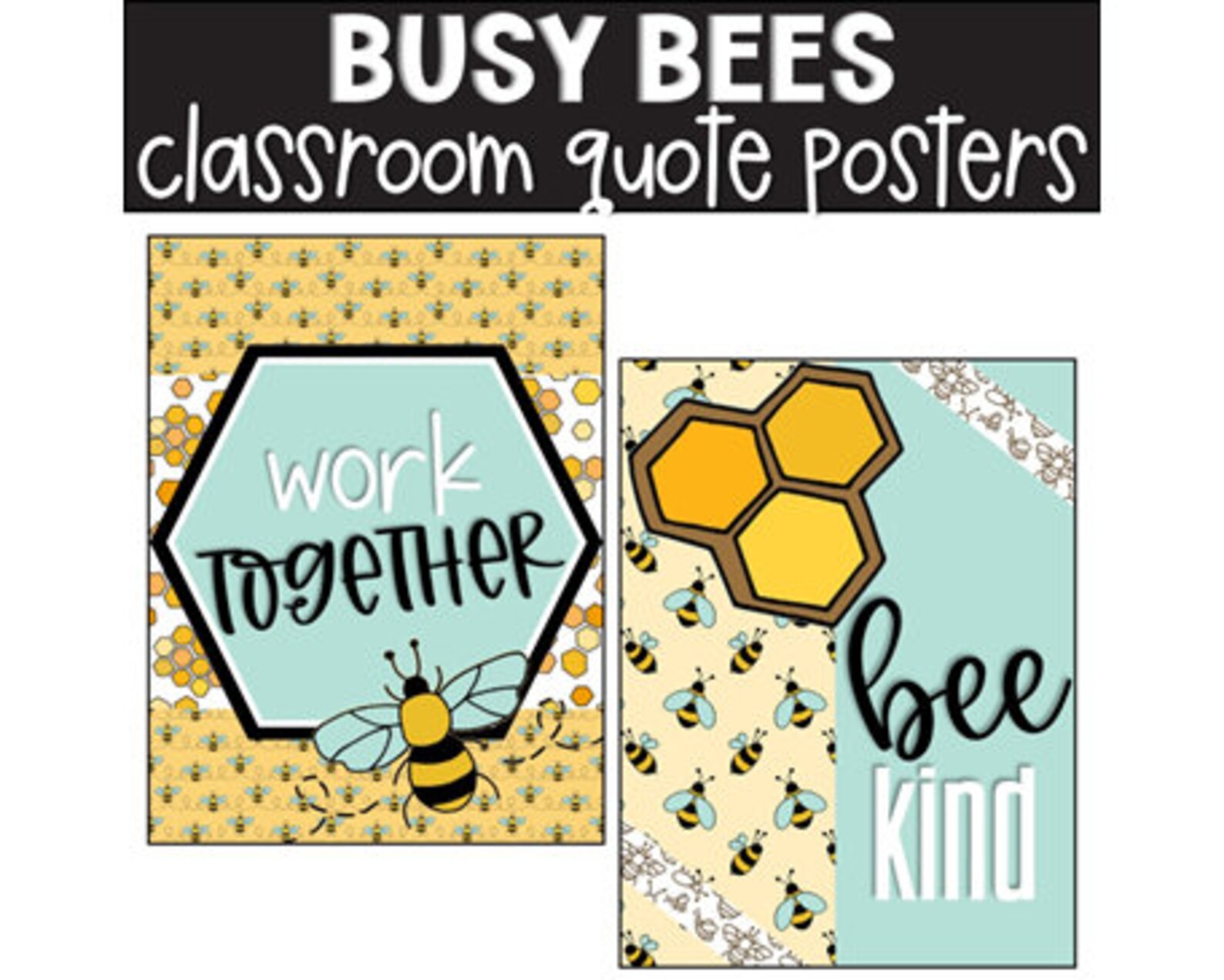 Busy Bees Growth Mindset Classroom Posters, Classroom Decorations ...