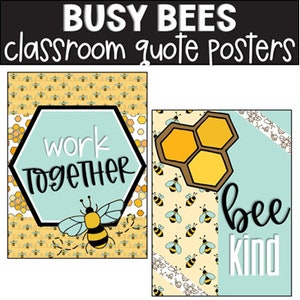 Busy Bees Growth Mindset Classroom Posters, Classroom Decorations ...