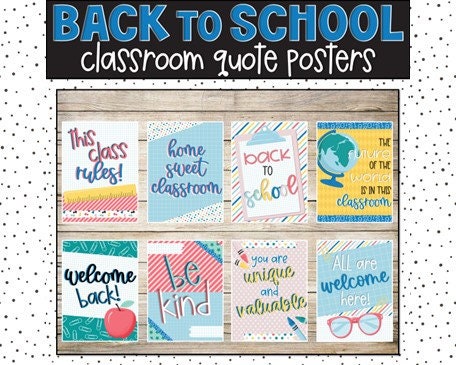 Back to School Growth Mindset Classroom Posters, Classroom Decorations ...