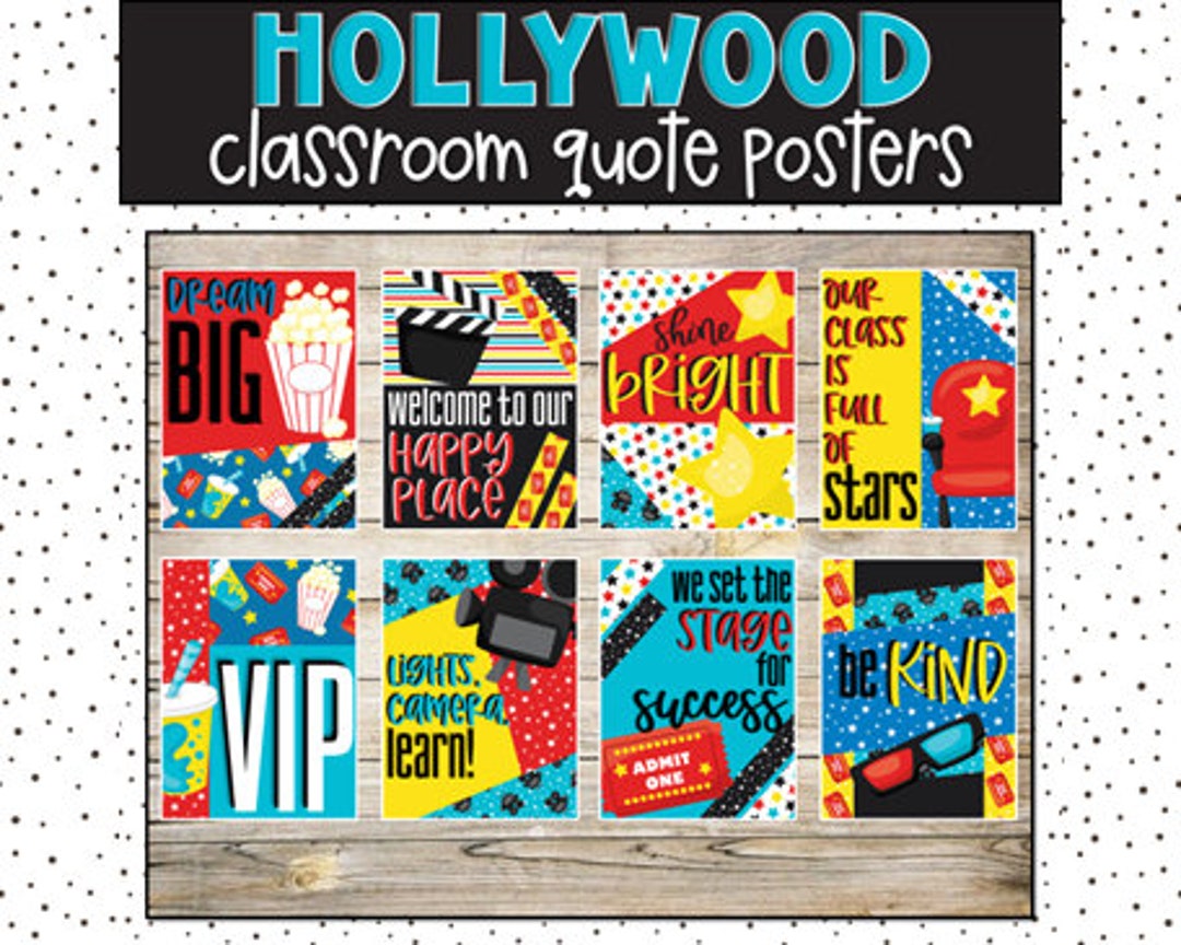 Hollywood Growth Mindset Classroom Posters Classroom - Etsy