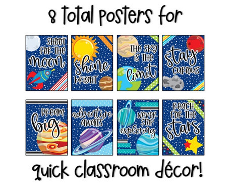 Solar System Growth Mindset Classroom Posters, Classroom Decorations ...