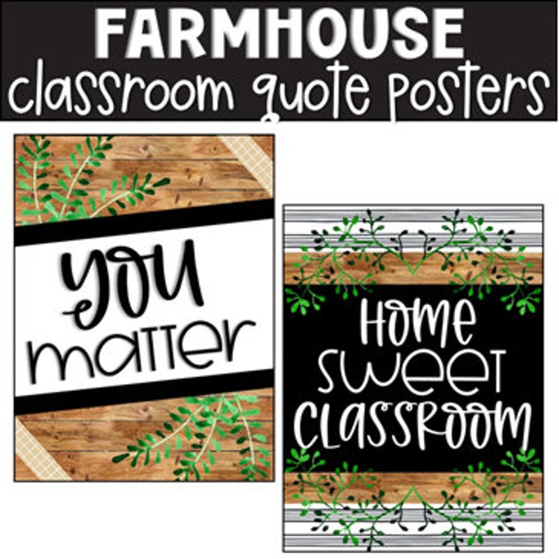 Farmhouse Classroom - Etsy