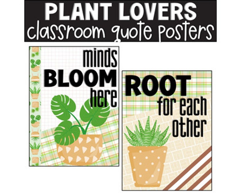 Plant Lovers Growth Mindset Classroom Posters, Classroom Decorations ...