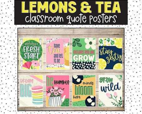 Lemons Growth Mindset Classroom Posters, Classroom Decorations ...