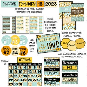 Busy Bees Classroom Decorations Bundle, Classroom Theme, Bulletin Board ...