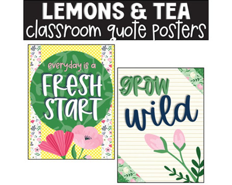 Lemons Growth Mindset Classroom Posters, Classroom Decorations ...