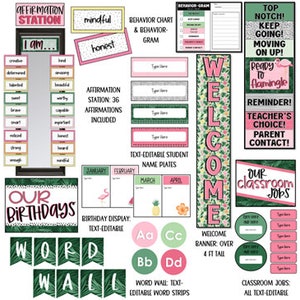 Tropical Classroom Decorations Bundle, Classroom Theme, Bulletin Board ...